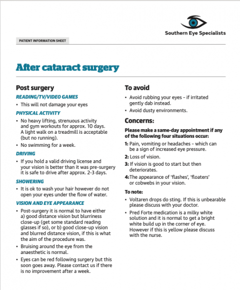 Cataract - Southern Eye Specialists